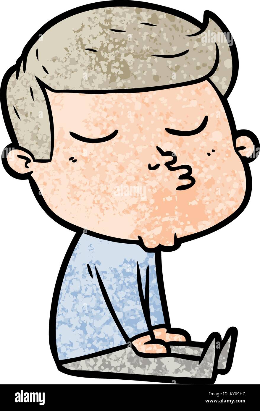 cartoon model guy pouting Stock Vector Image & Art - Alamy