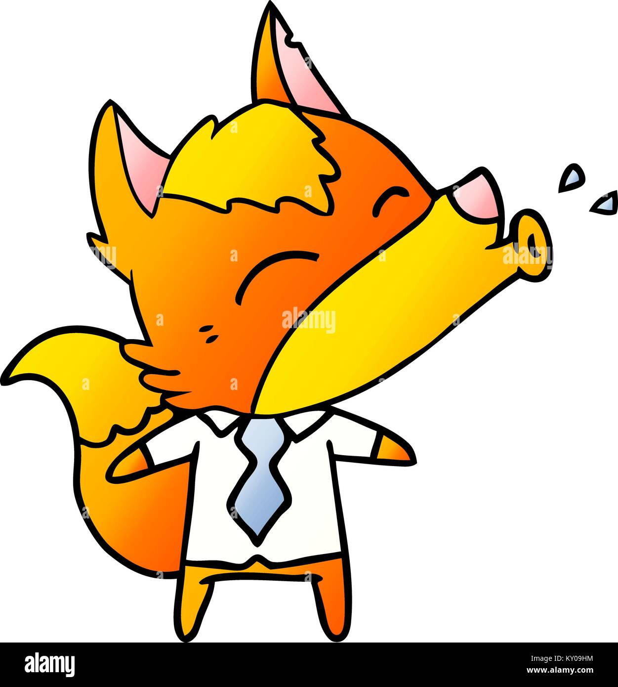 office worker fox cartoon character Stock Vector Image & Art - Alamy