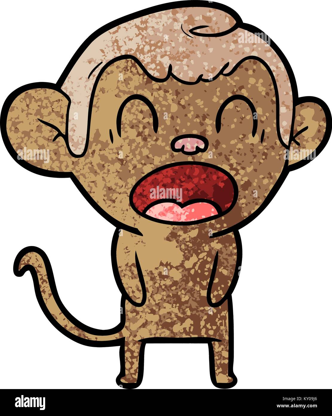 yawning cartoon monkey Stock Vector Image & Art - Alamy