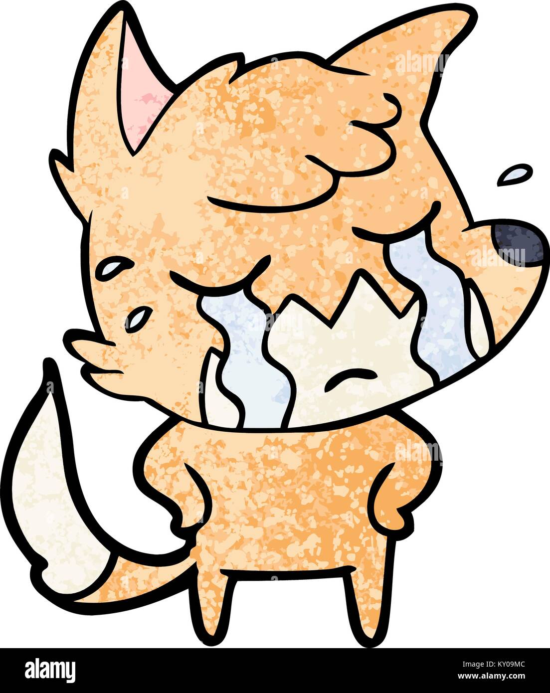 crying fox cartoon Stock Vector Image & Art - Alamy