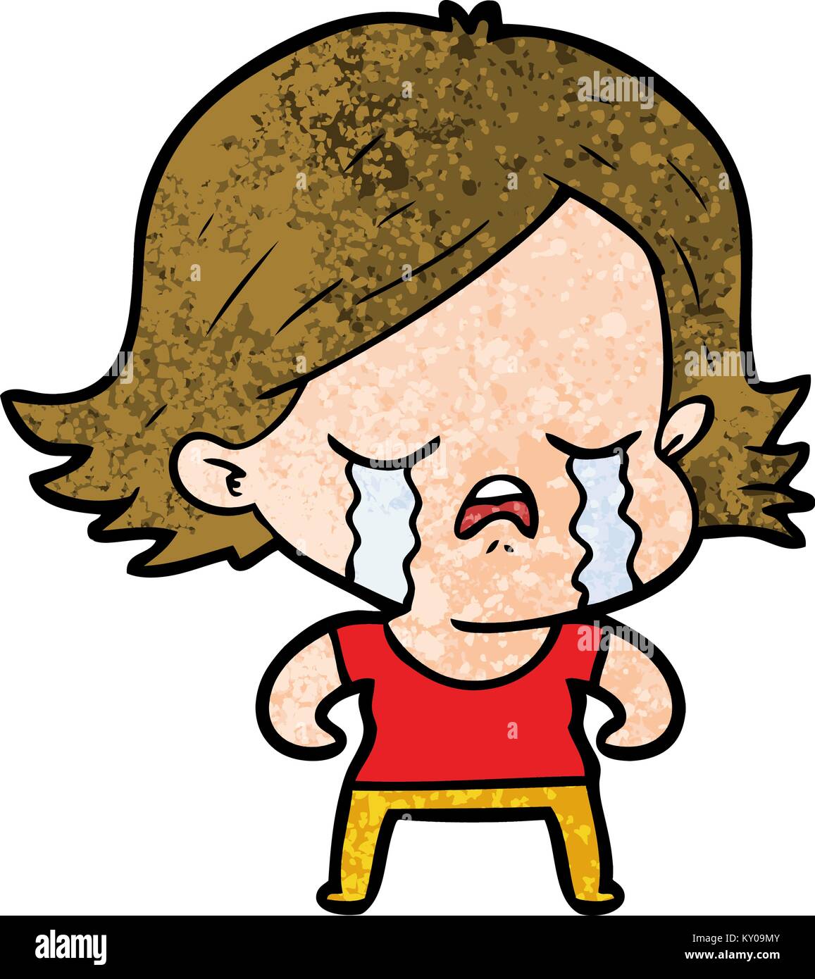 cartoon girl crying Stock Vector Image & Art - Alamy