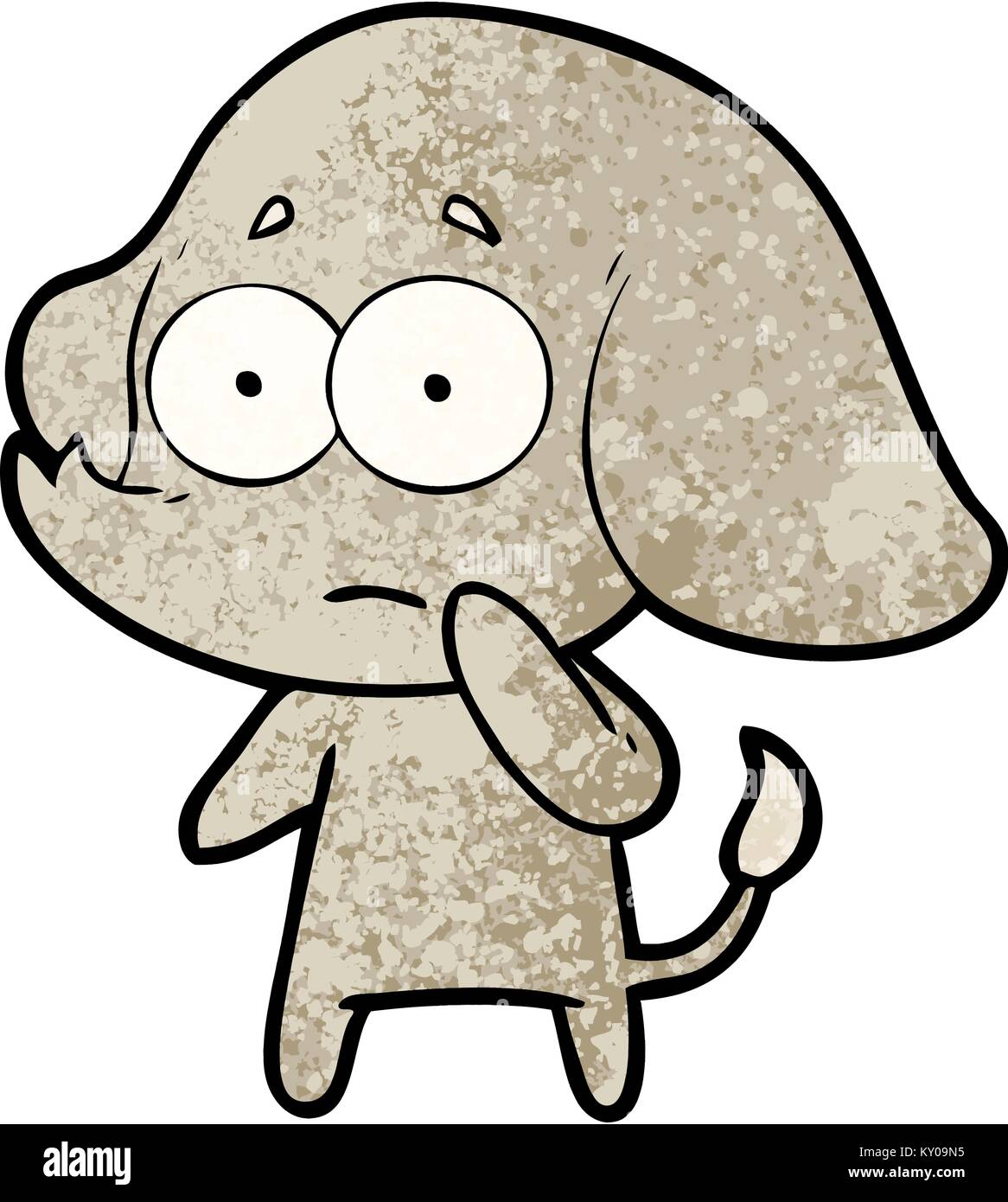 cartoon unsure elephant Stock Vector Image & Art - Alamy