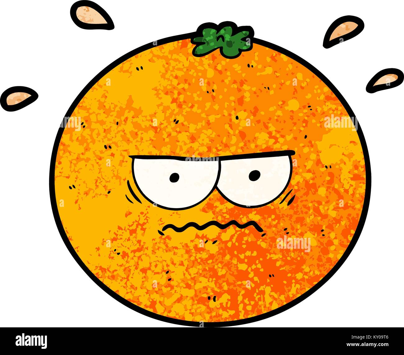 cartoon angry orange Stock Vector Image & Art - Alamy