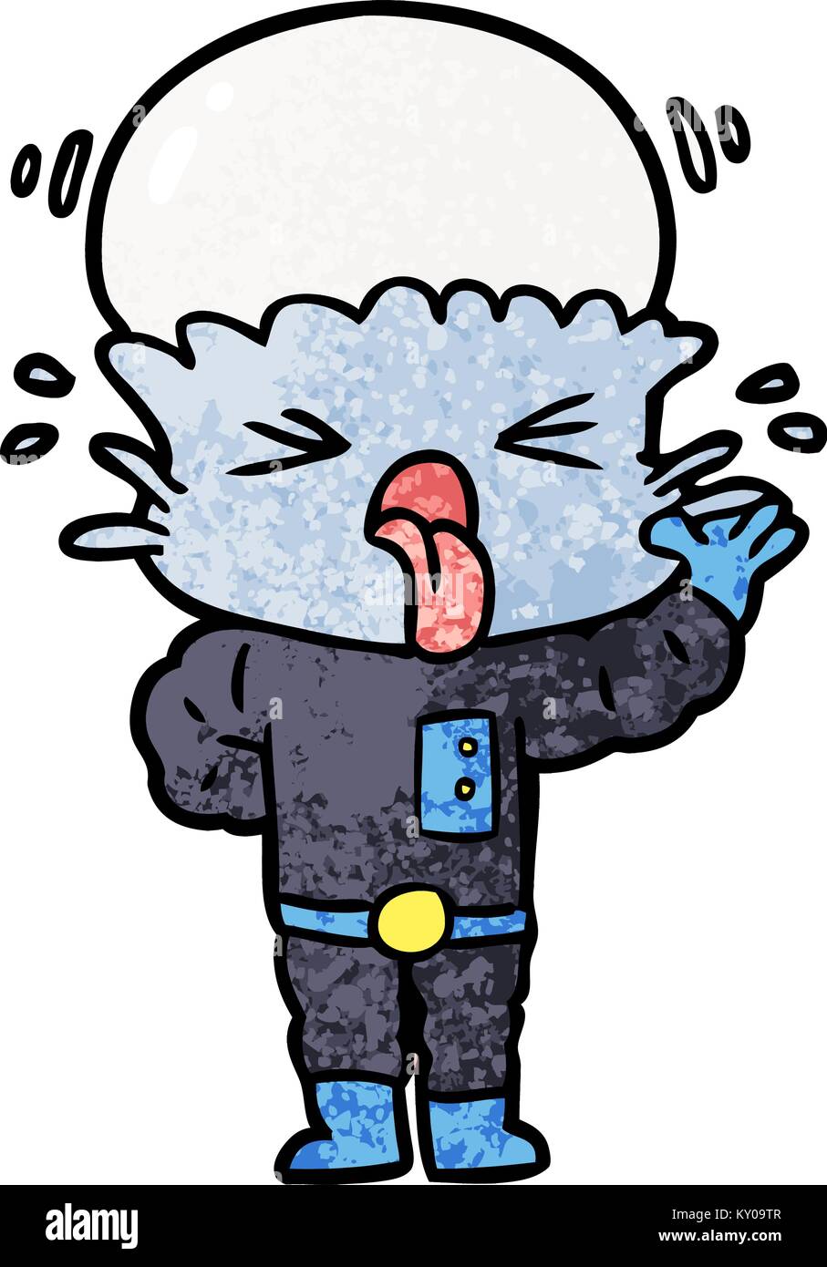 disgusted cartoon alien Stock Vector Image & Art - Alamy
