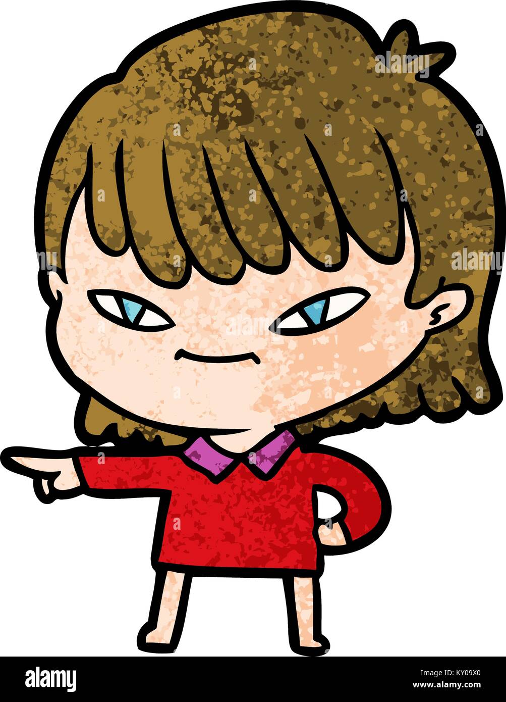 cartoon pointing woman Stock Vector Image & Art - Alamy