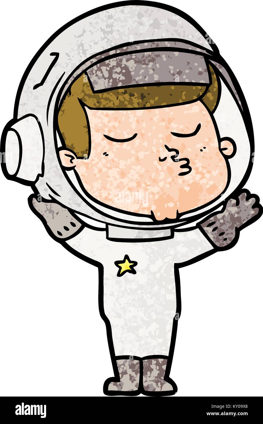 cartoon confident astronaut Stock Vector Image & Art - Alamy