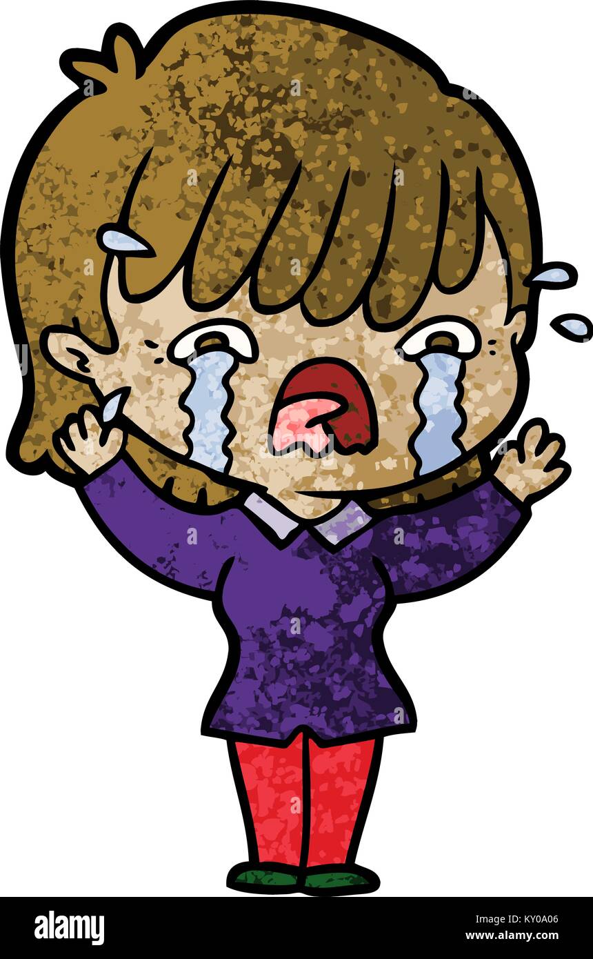 cartoon girl crying Stock Vector Image & Art - Alamy