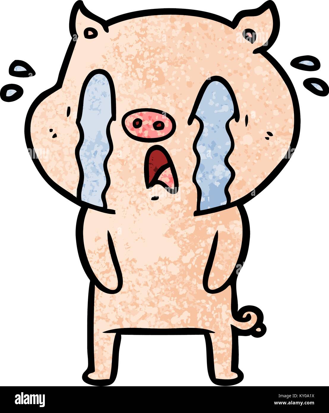 crying pig cartoon Stock Vector Image & Art - Alamy