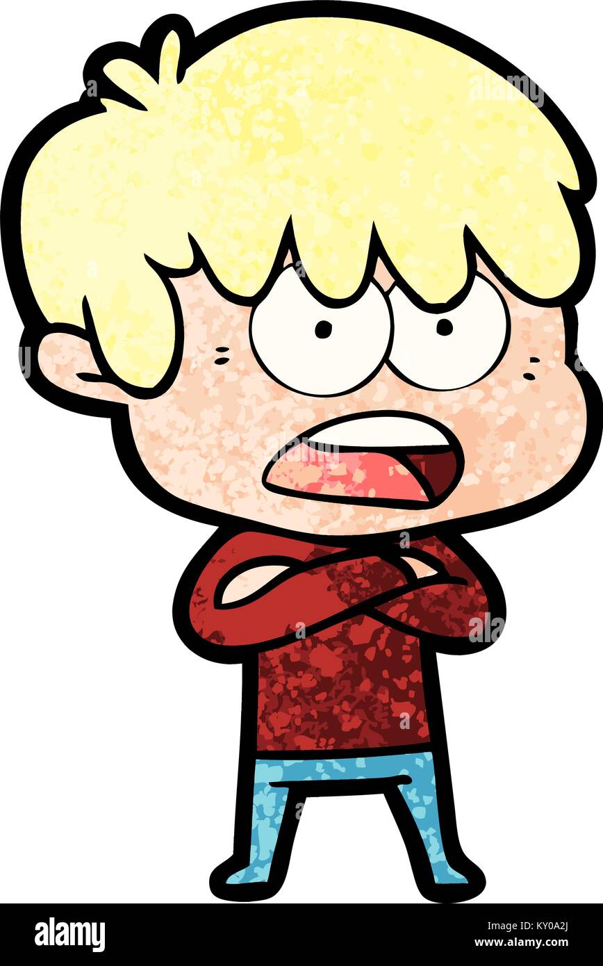 worried cartoon boy Stock Vector Image & Art - Alamy