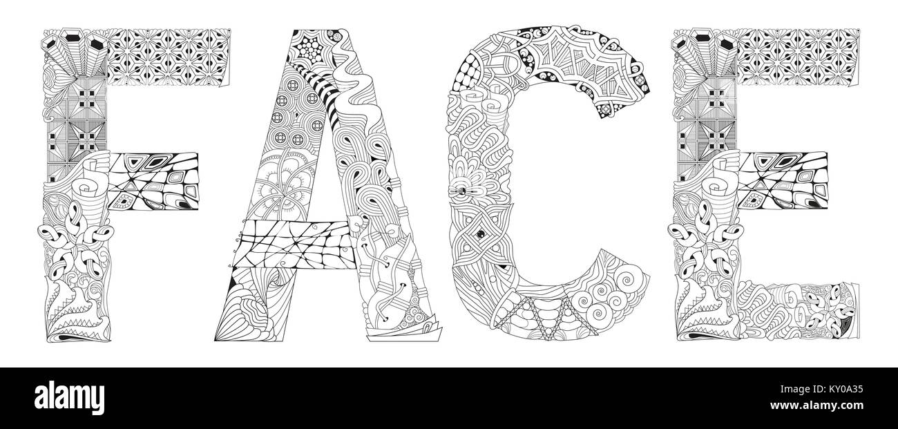 Decorative face Stock Vector Images - Alamy