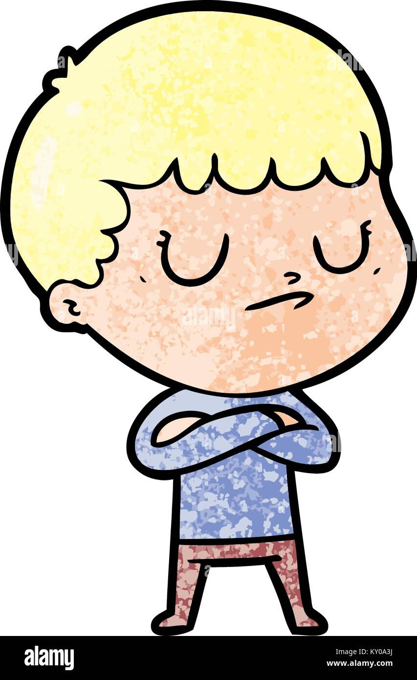 cartoon grumpy boy Stock Vector Image & Art - Alamy