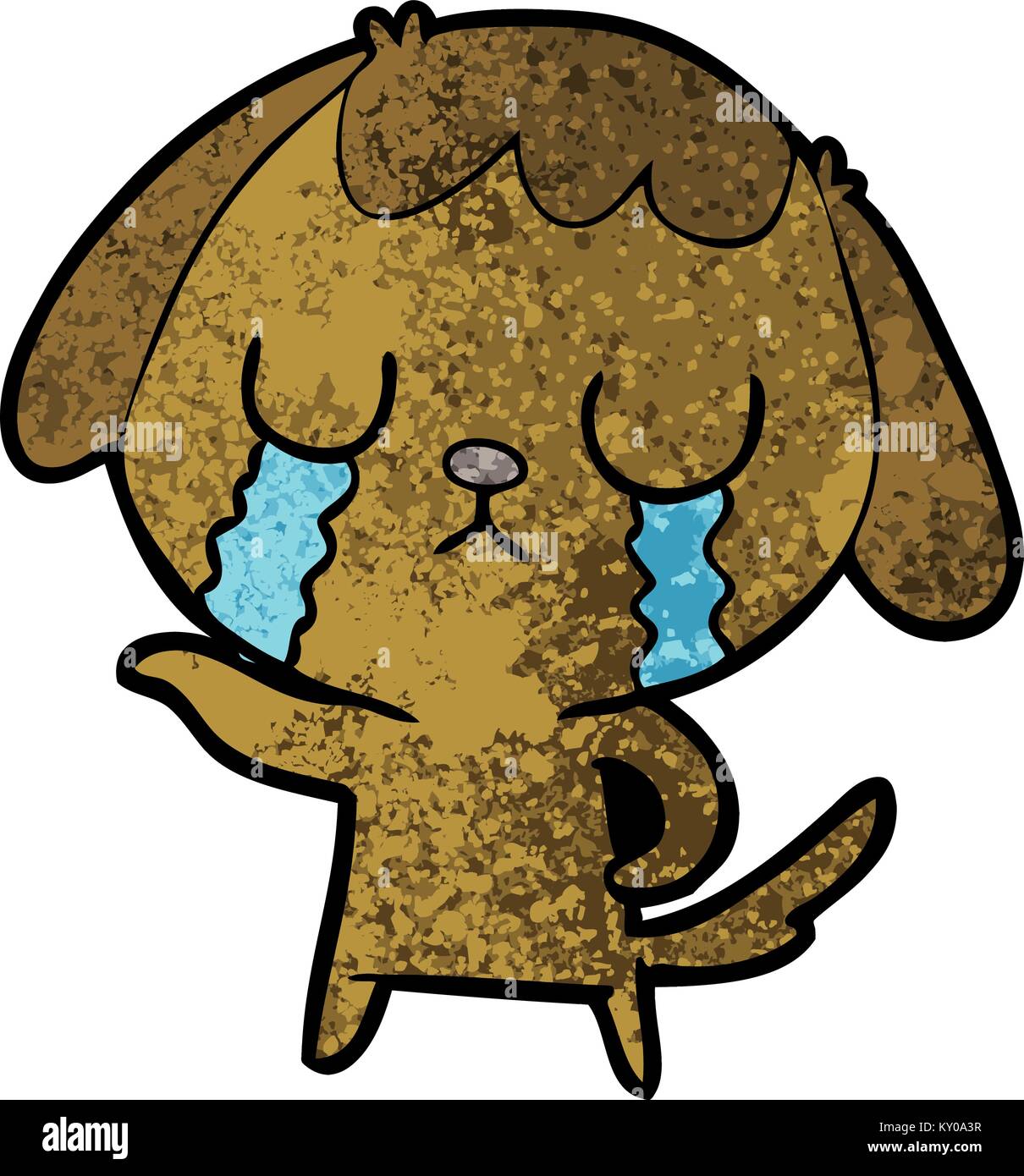 cute cartoon dog crying Stock Vector Image & Art - Alamy