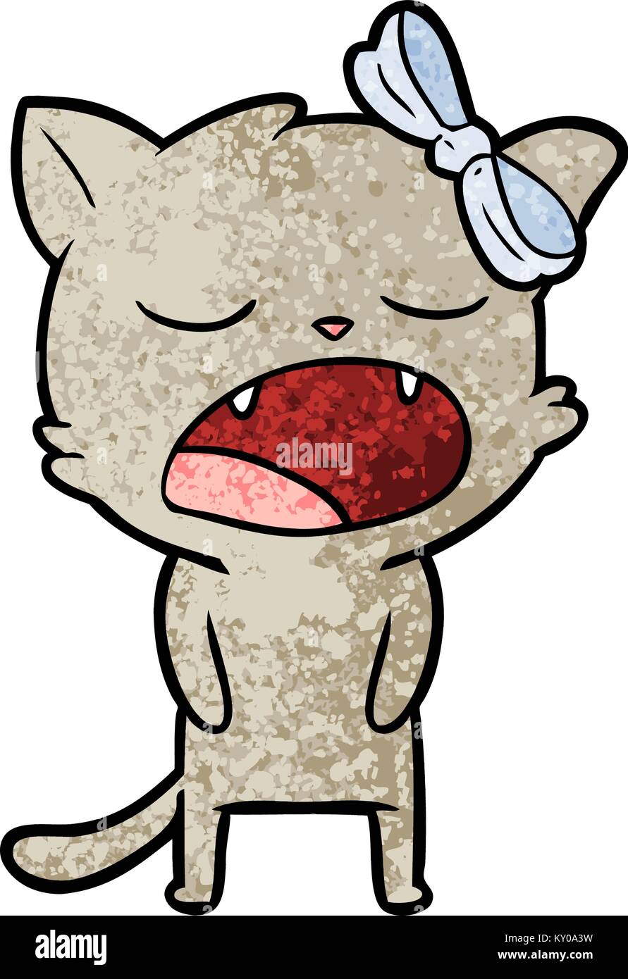 cartoon cat meowing Stock Vector Image & Art - Alamy