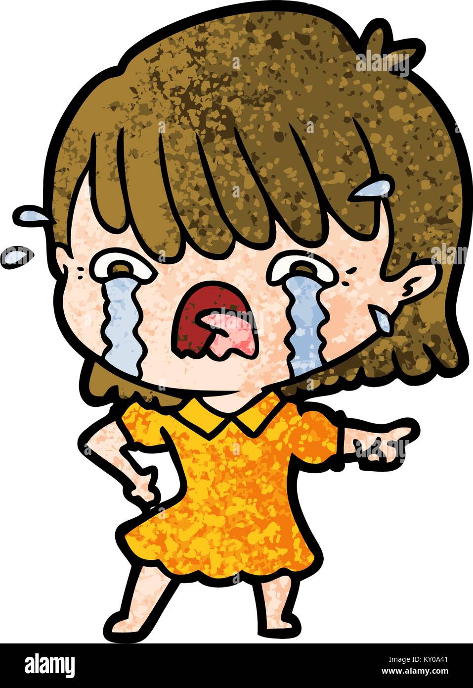 cartoon girl crying Stock Vector Image & Art - Alamy
