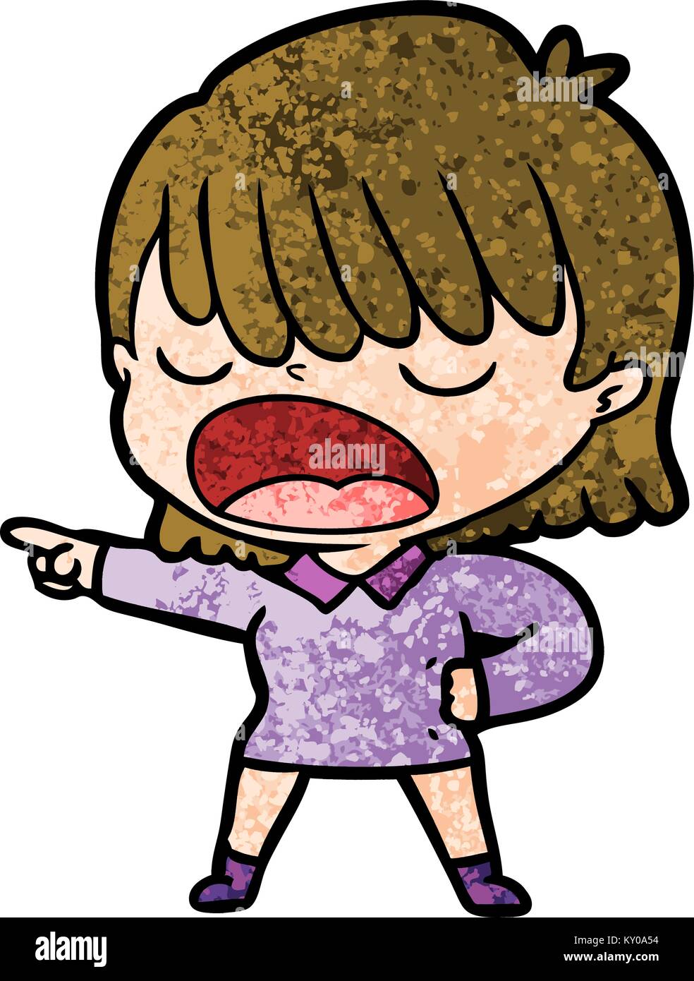 cartoon woman talking loudly Stock Vector Image & Art - Alamy