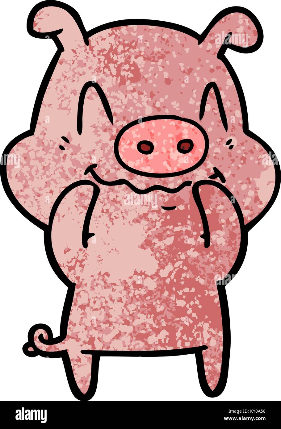 nervous cartoon pig Stock Vector Image & Art - Alamy