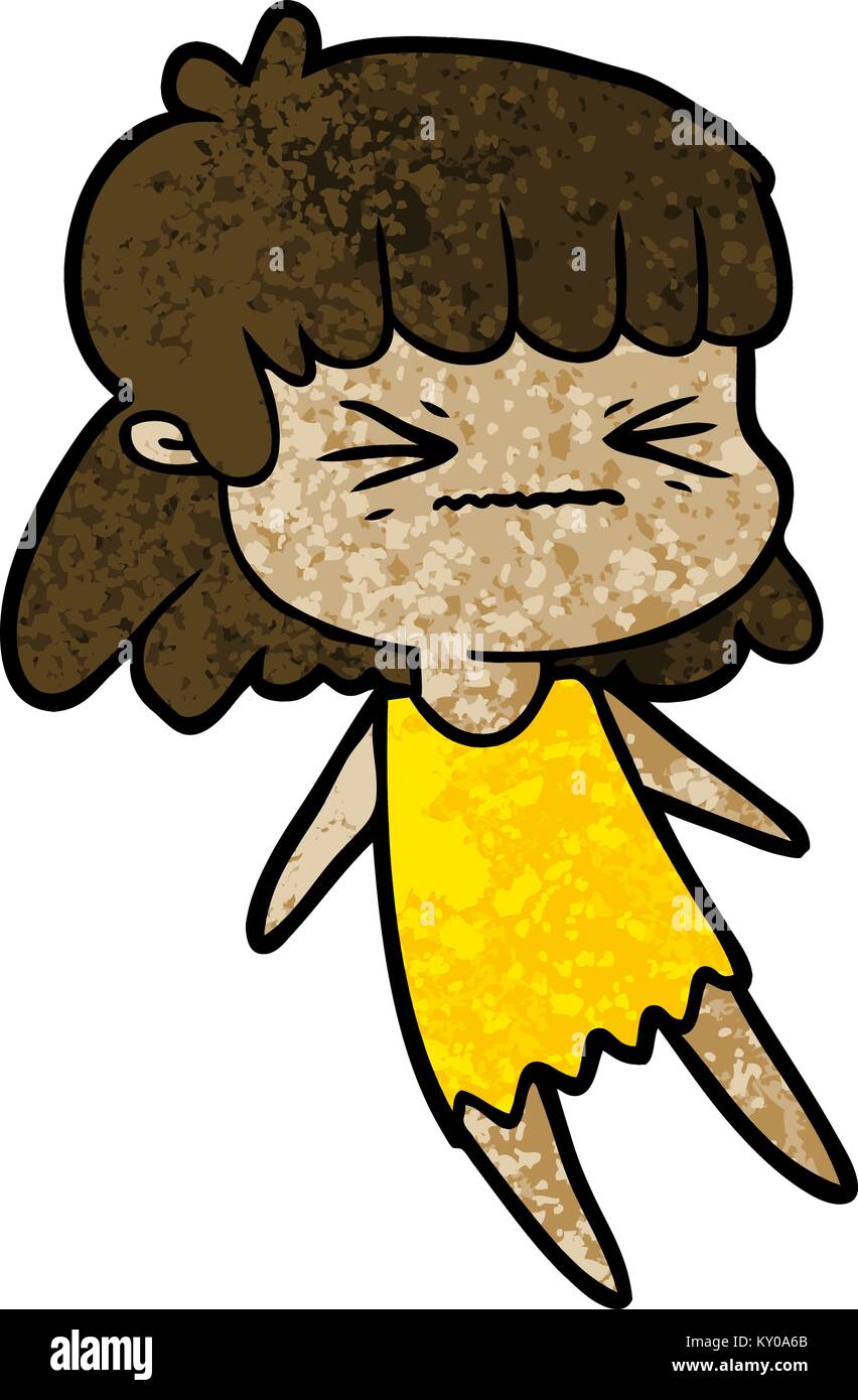 cartoon angry girl Stock Vector Image & Art - Alamy