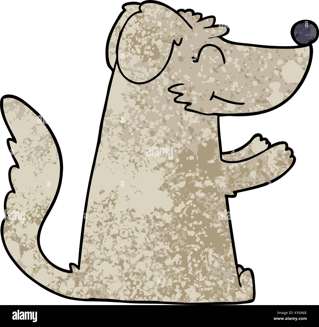 happy cartoon dog Stock Vector Image & Art - Alamy