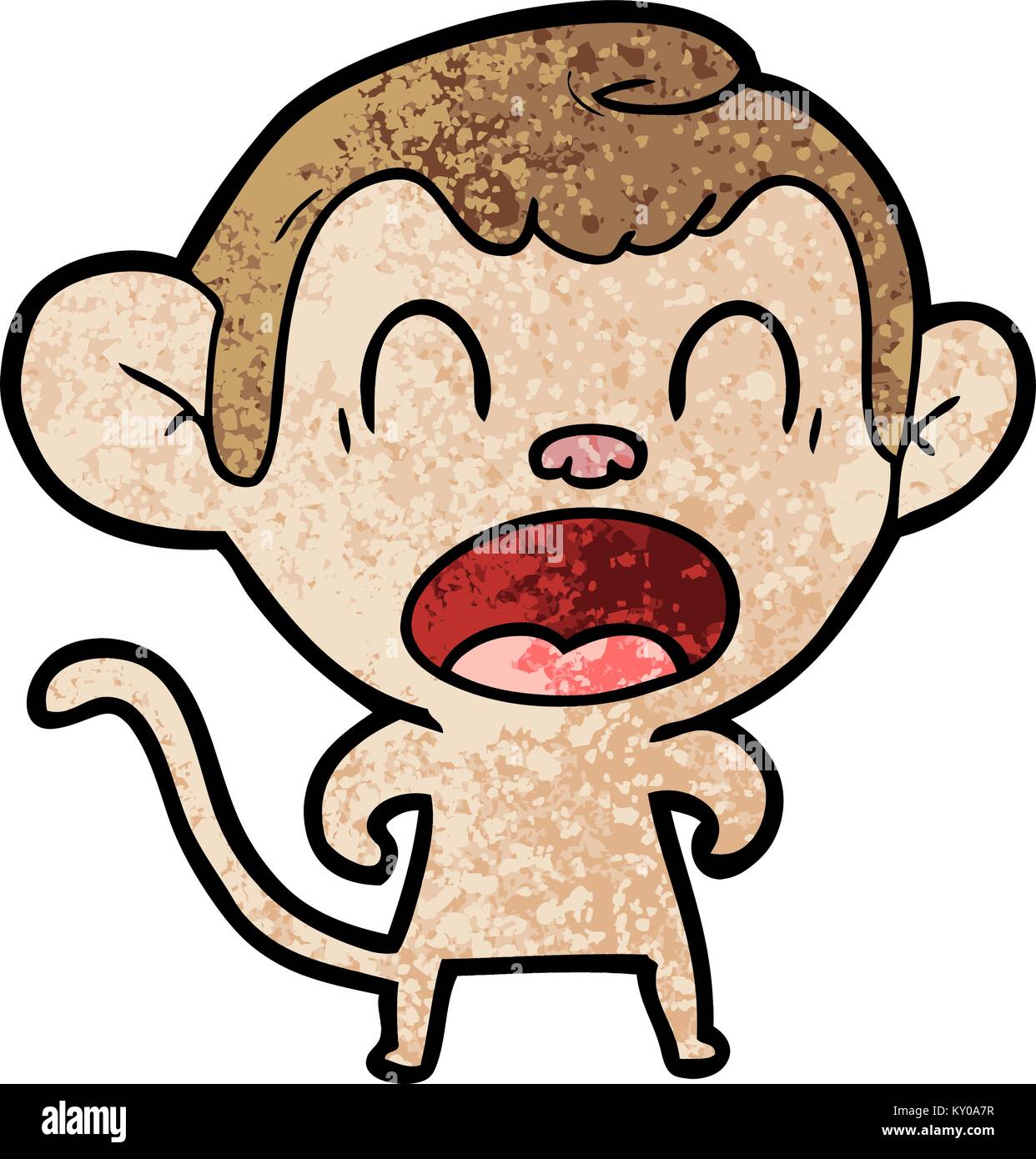 shouting cartoon monkey Stock Vector Image & Art - Alamy