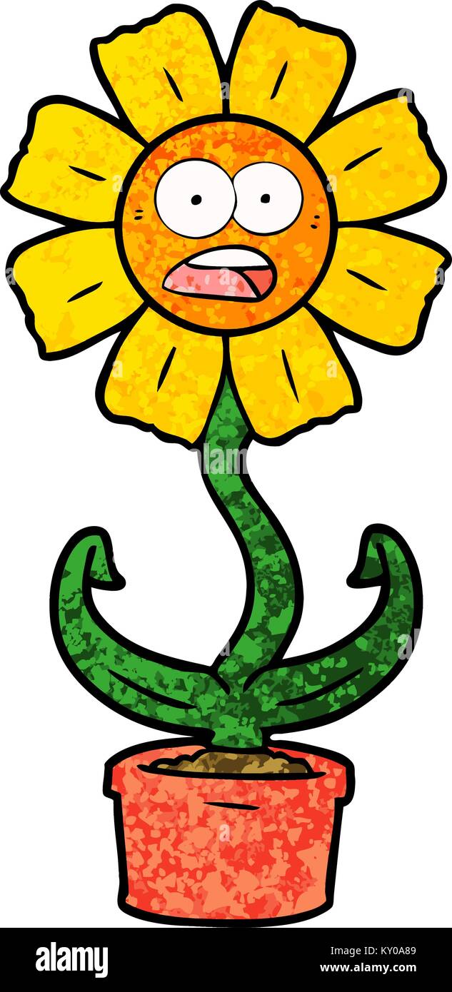cartoon shocked flower Stock Vector Image & Art - Alamy