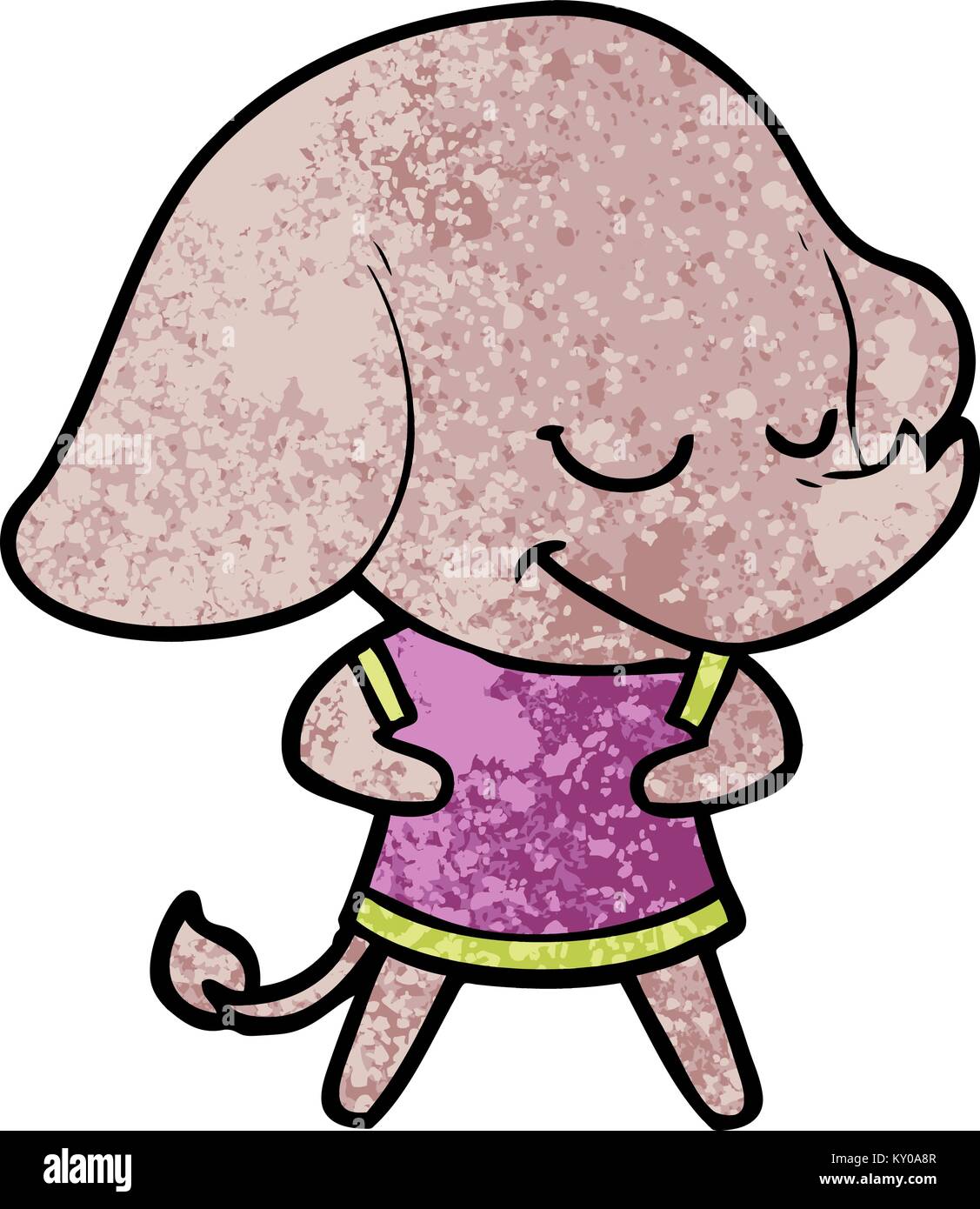 cartoon smiling elephant Stock Vector Image & Art - Alamy