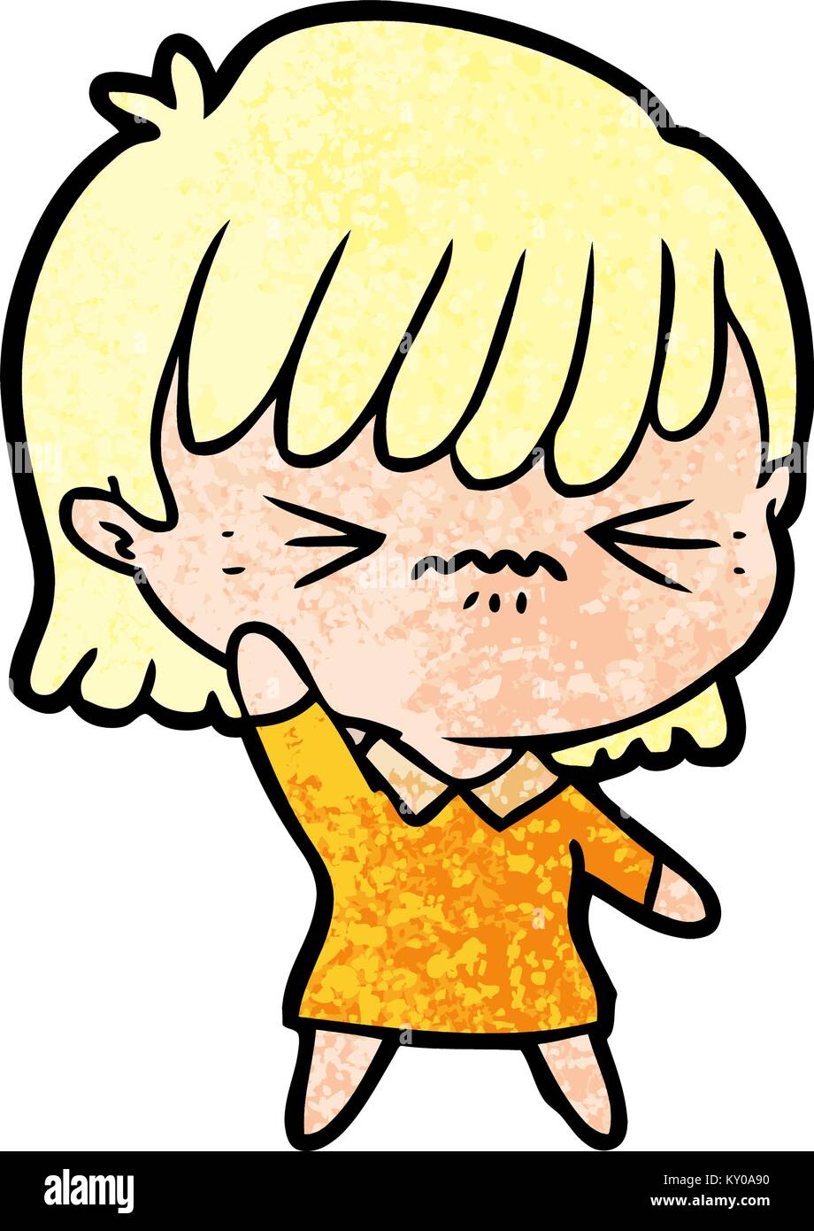 annoyed cartoon girl Stock Vector Image & Art - Alamy