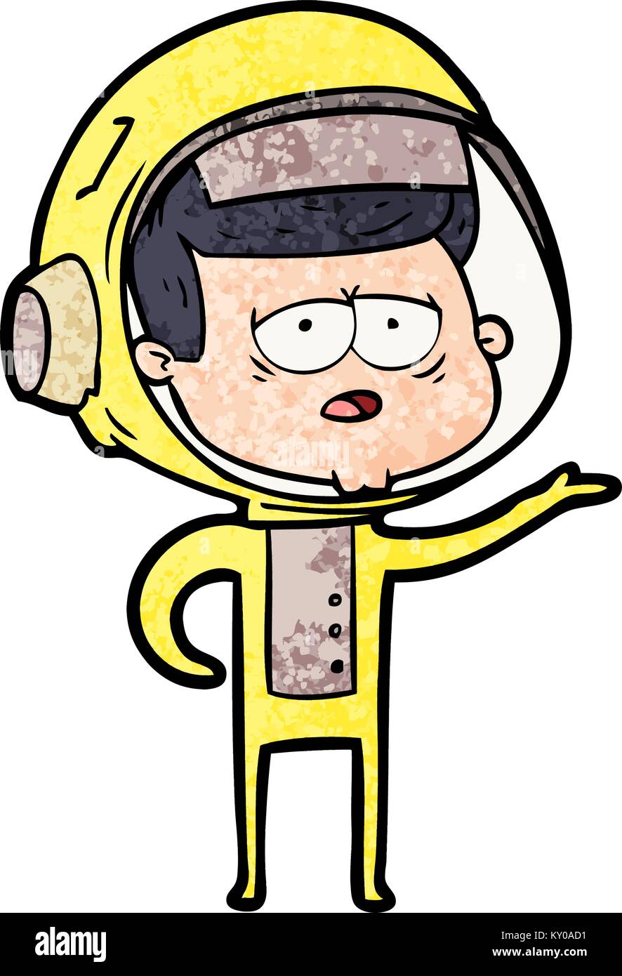cartoon tired astronaut Stock Vector Image & Art - Alamy