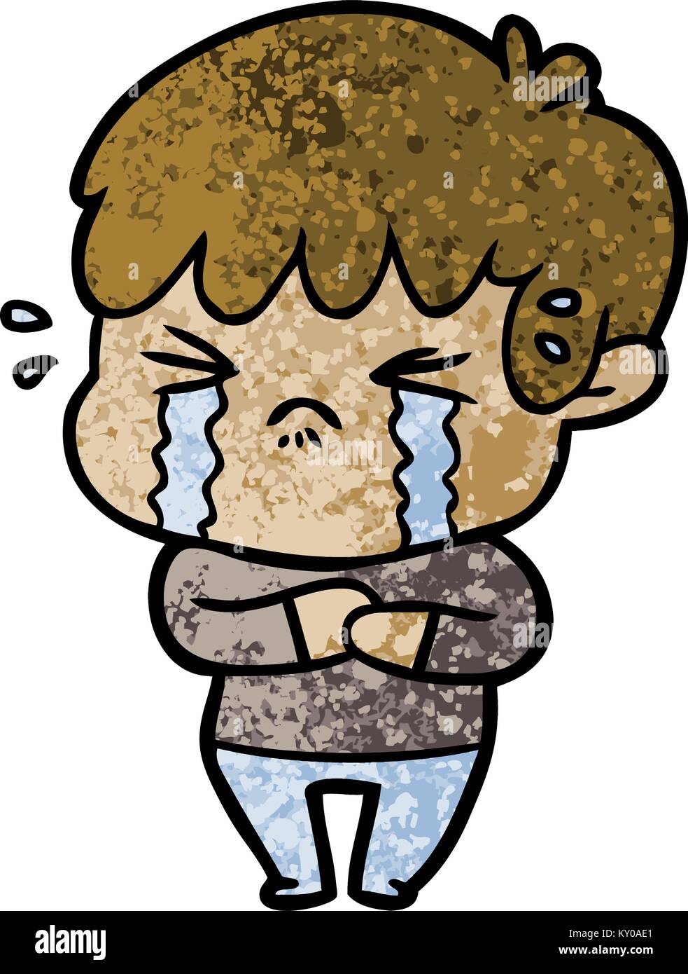 cartoon boy crying Stock Vector Image & Art - Alamy