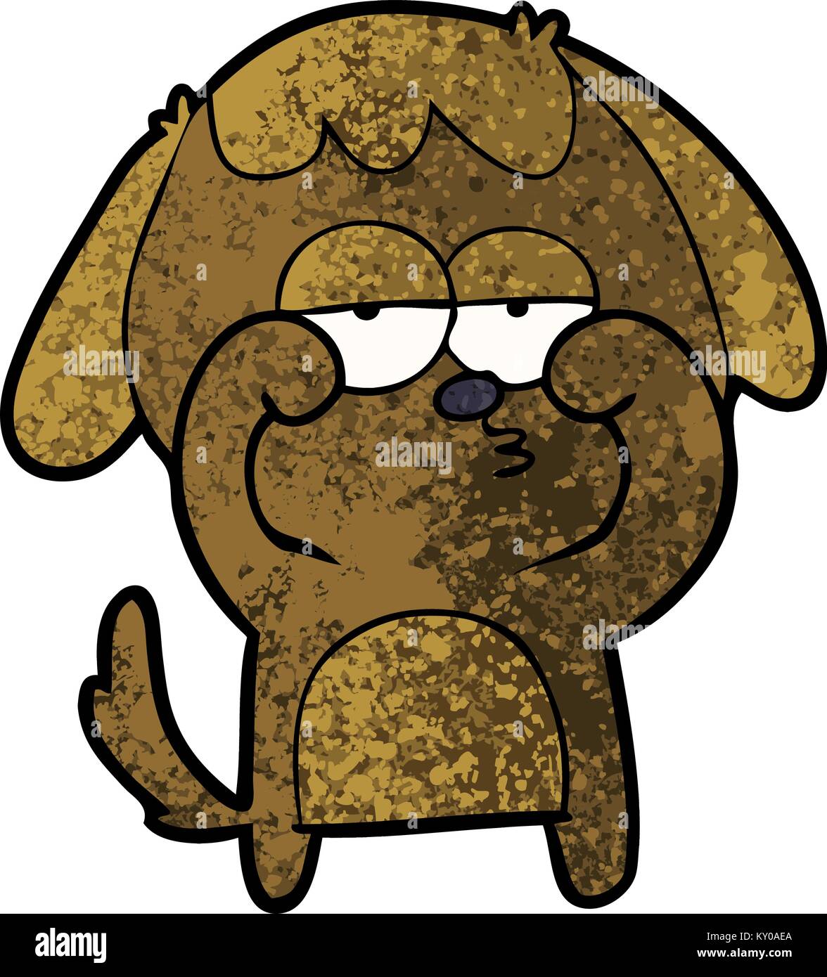 cartoon tired dog Stock Vector Image & Art - Alamy