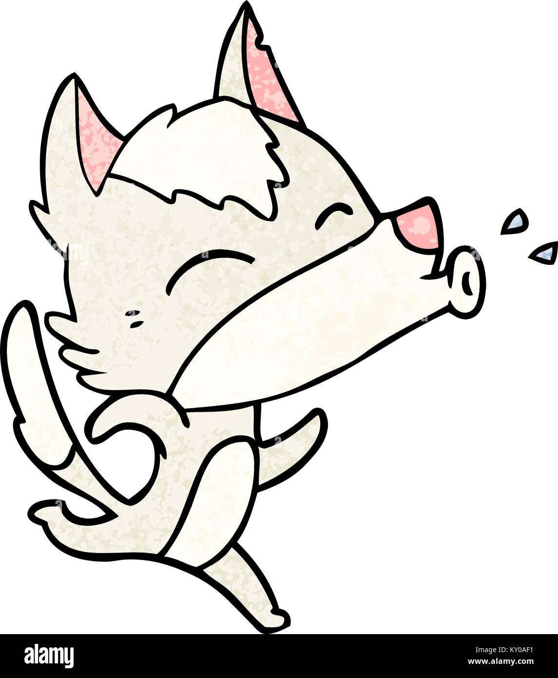 howling wolf cartoon Stock Vector Image & Art - Alamy