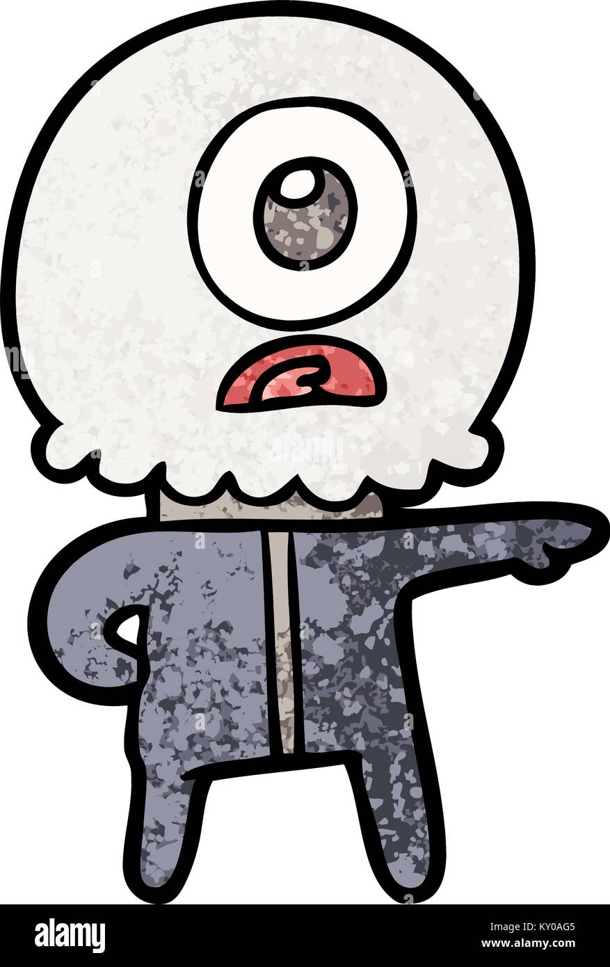 cartoon cyclops alien spaceman Stock Vector Image & Art - Alamy