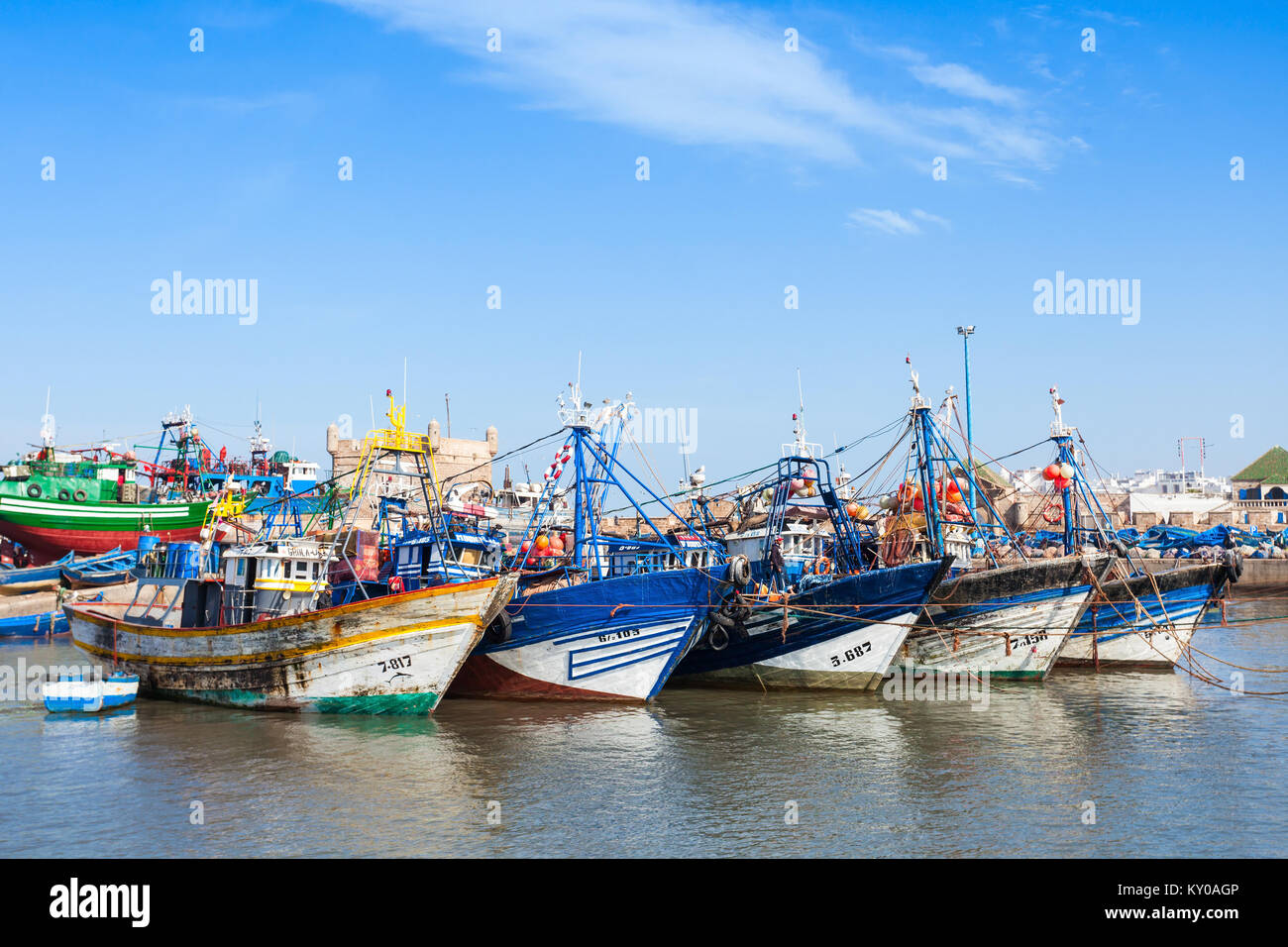 Traditional moroccan boats hi-res stock photography and images - Alamy