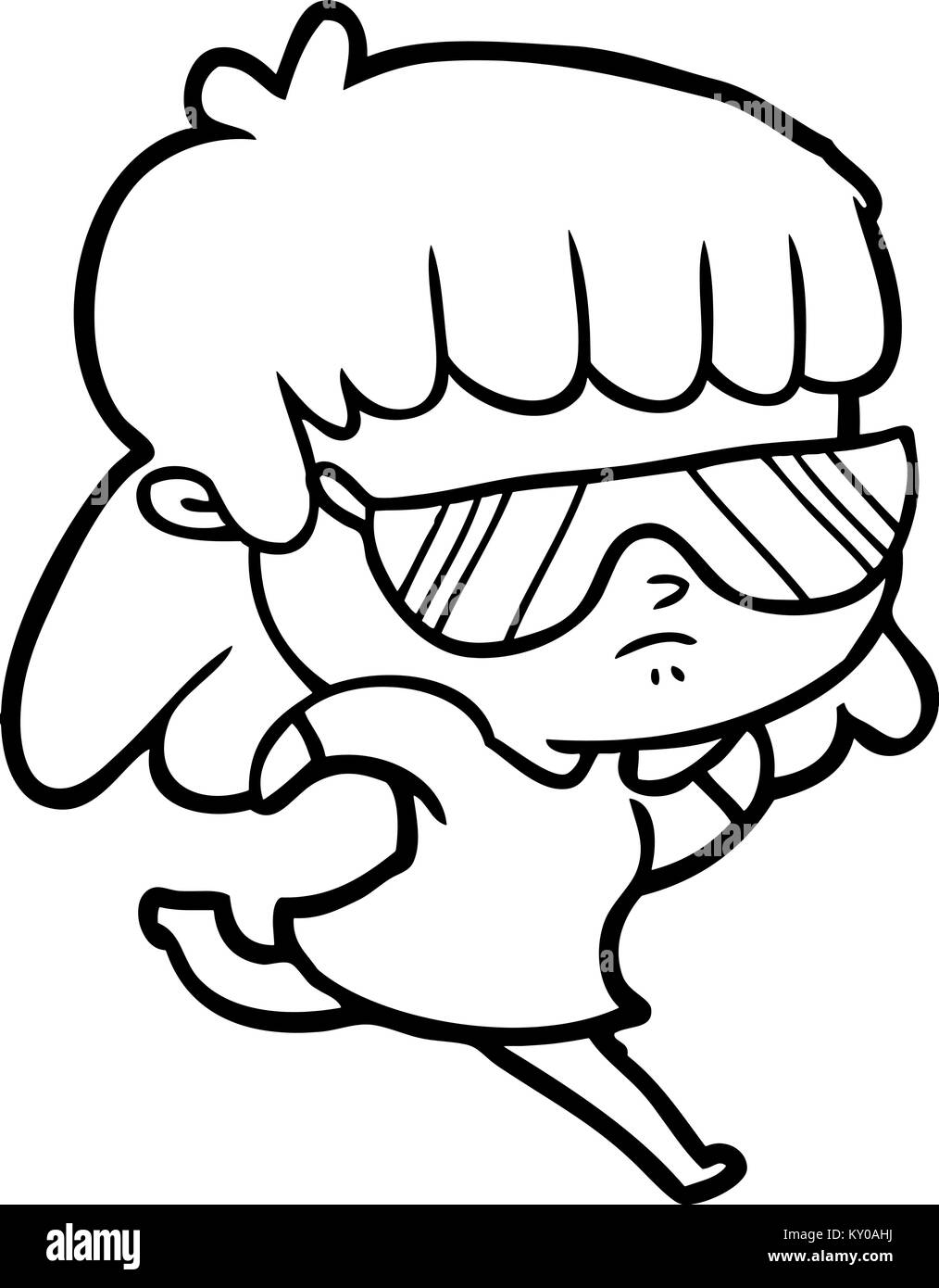 cartoon indifferent woman running Stock Vector Image & Art - Alamy