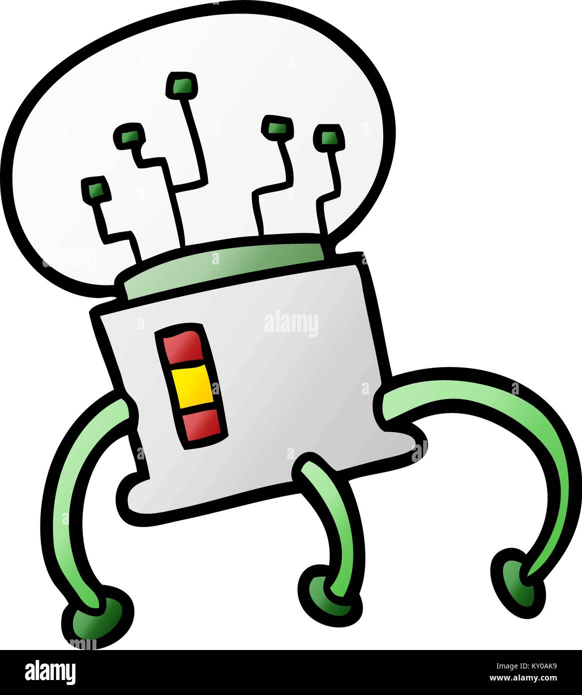 cartoon brain machine Stock Vector Image & Art - Alamy