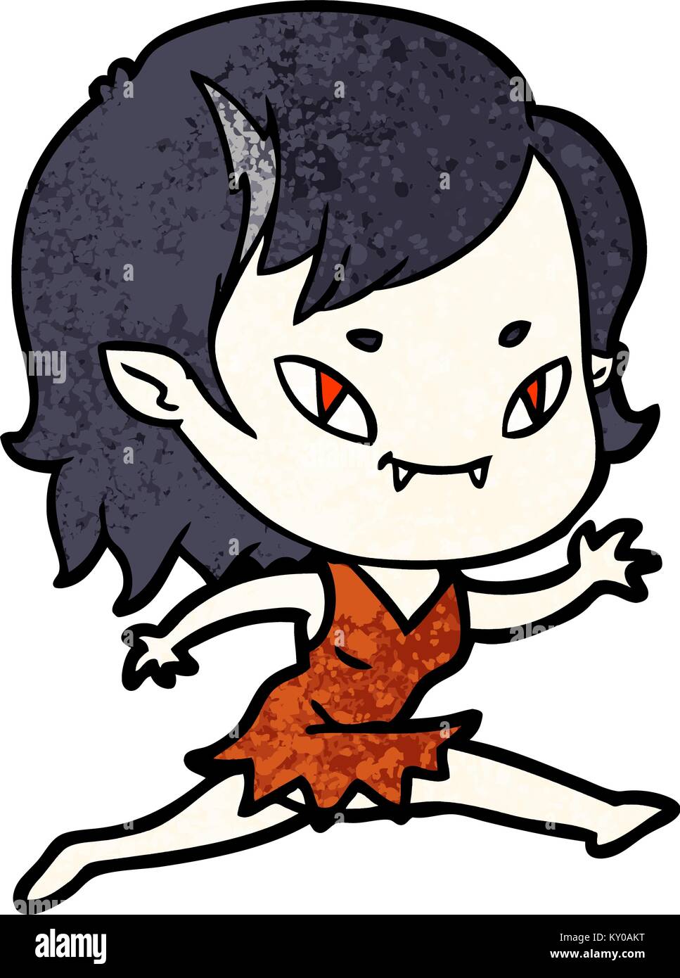cartoon friendly vampire girl running Stock Vector Image & Art - Alamy