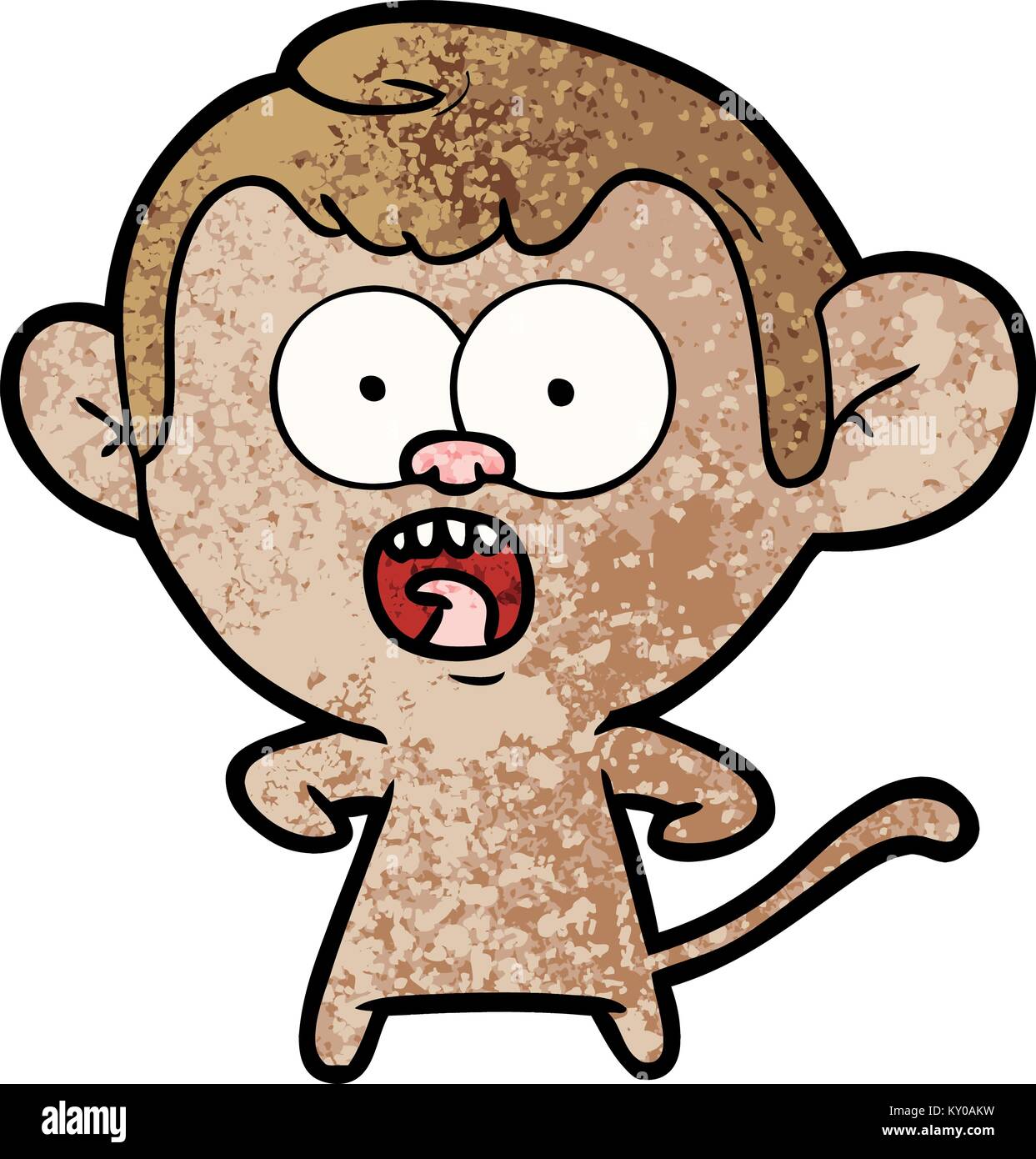 cartoon shocked monkey Stock Vector Image & Art - Alamy