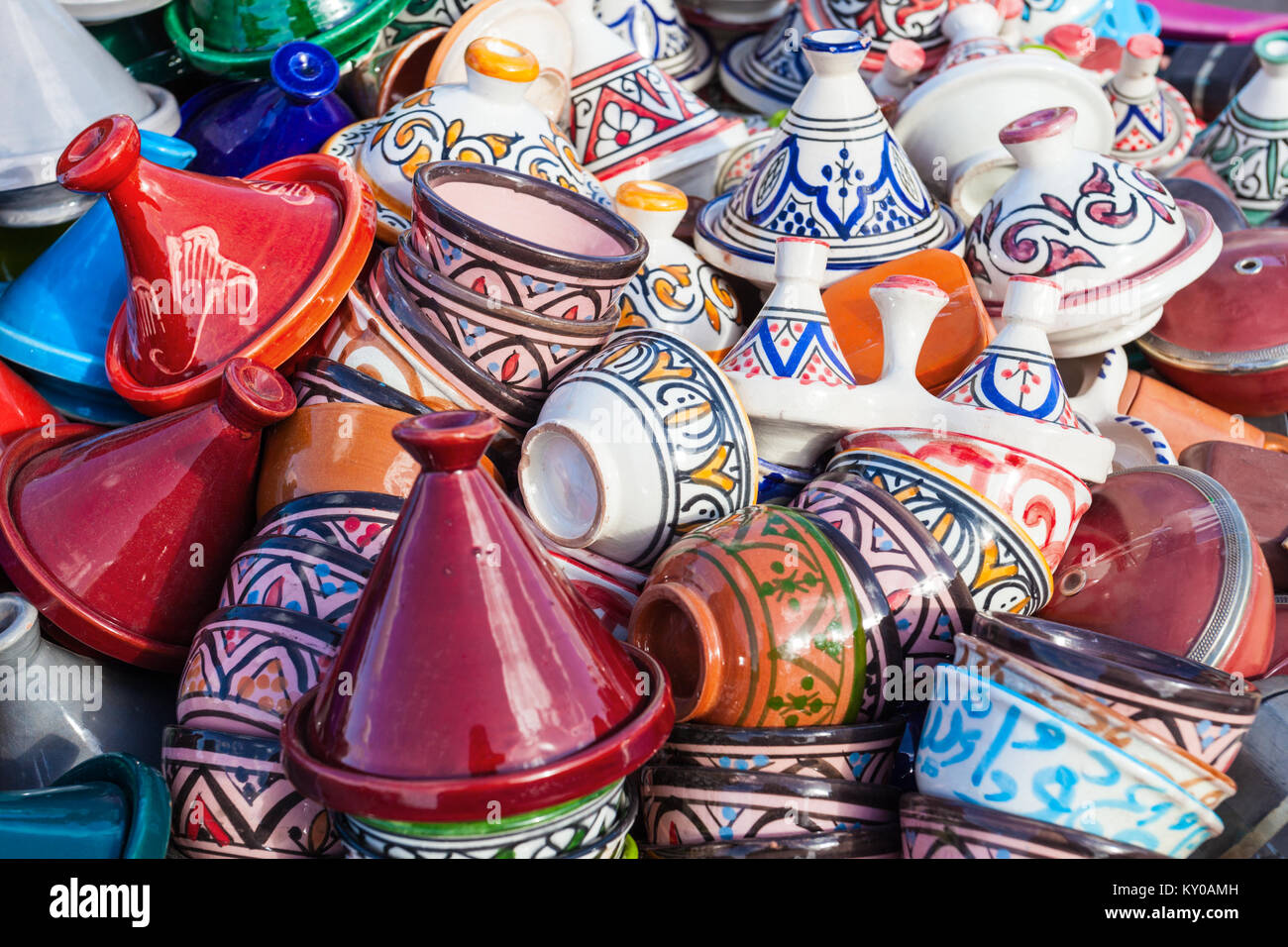 MARRAKESH, MOROCCO - FEBRUARY 22, 2016: Traditional moroccan souvenir ...