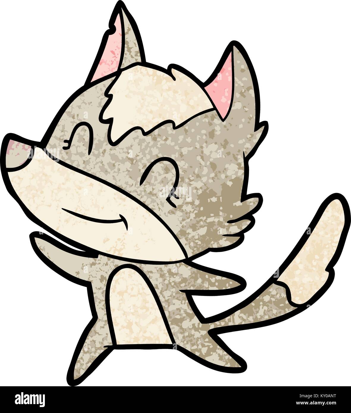 friendly cartoon wolf Stock Vector Image & Art - Alamy