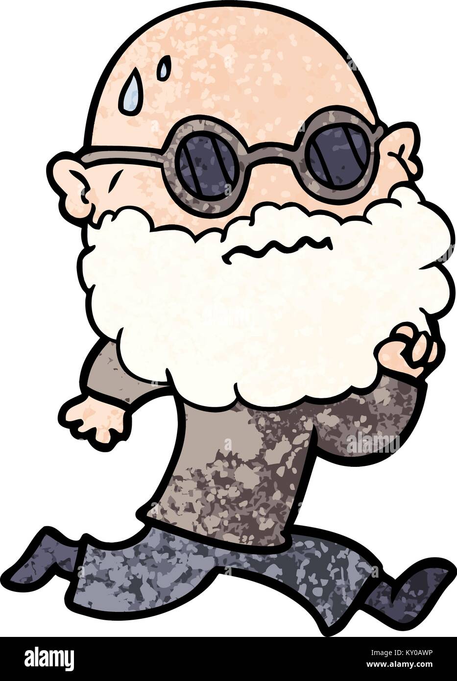 Worried man running Stock Vector Images - Alamy