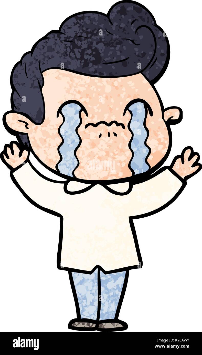 cartoon man crying Stock Vector Image & Art - Alamy