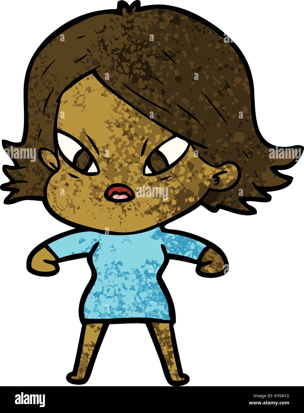 cartoon stressed woman Stock Vector Image & Art - Alamy