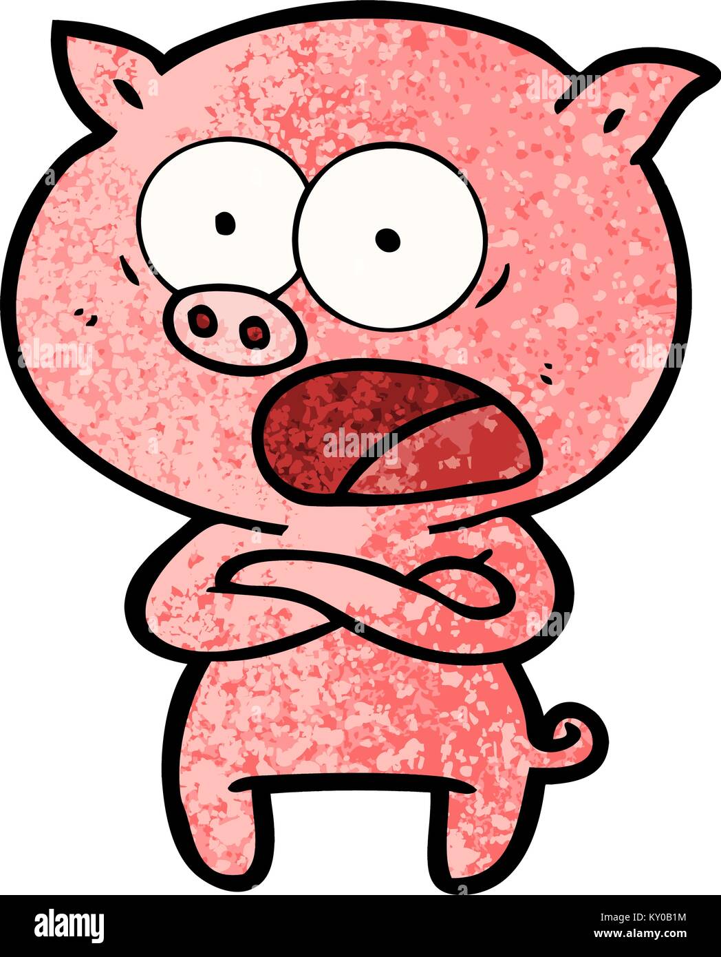 cartoon pig shouting Stock Vector Image & Art - Alamy