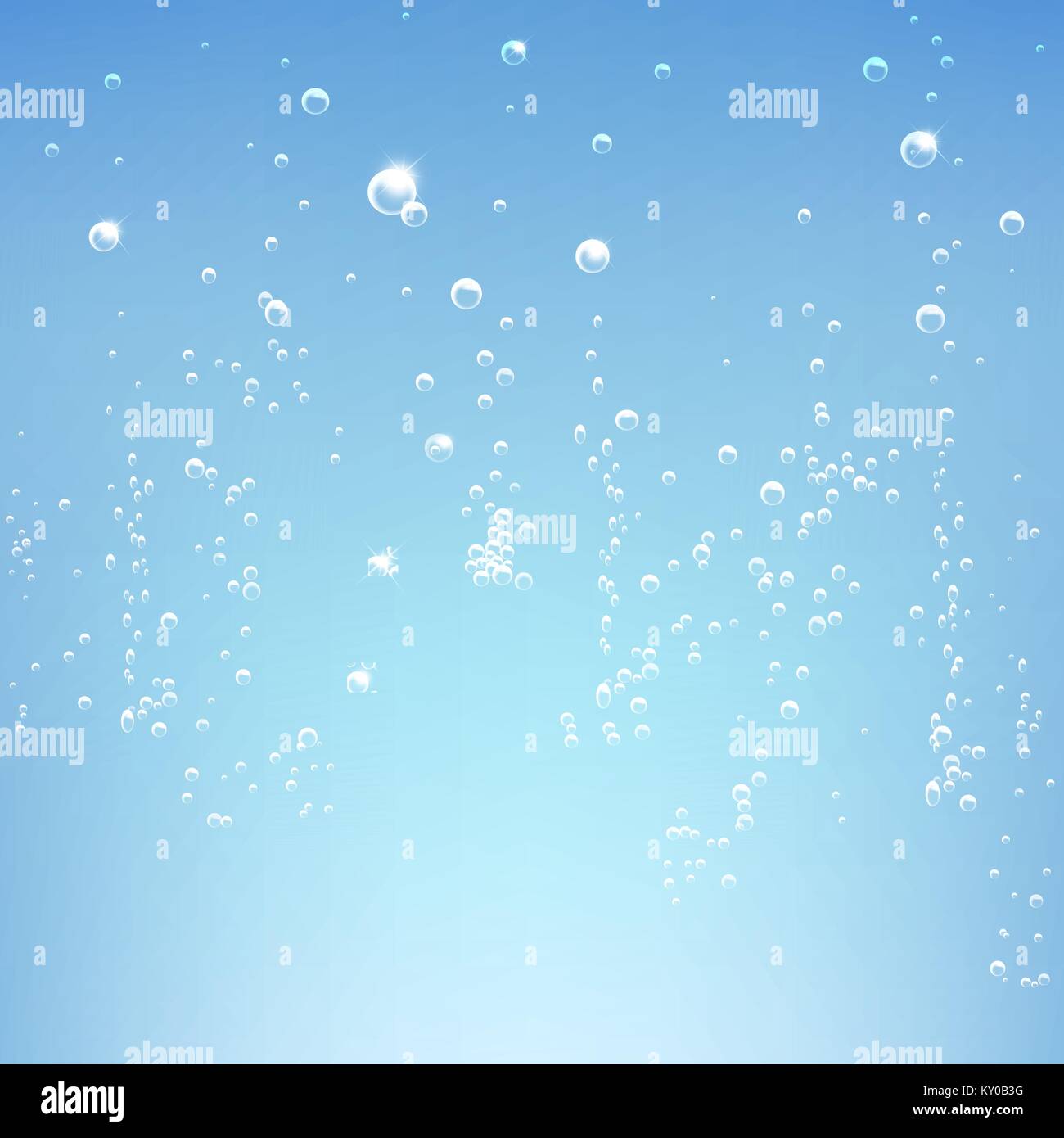 texture water with bubbles on a blue background Stock Vector Image ...