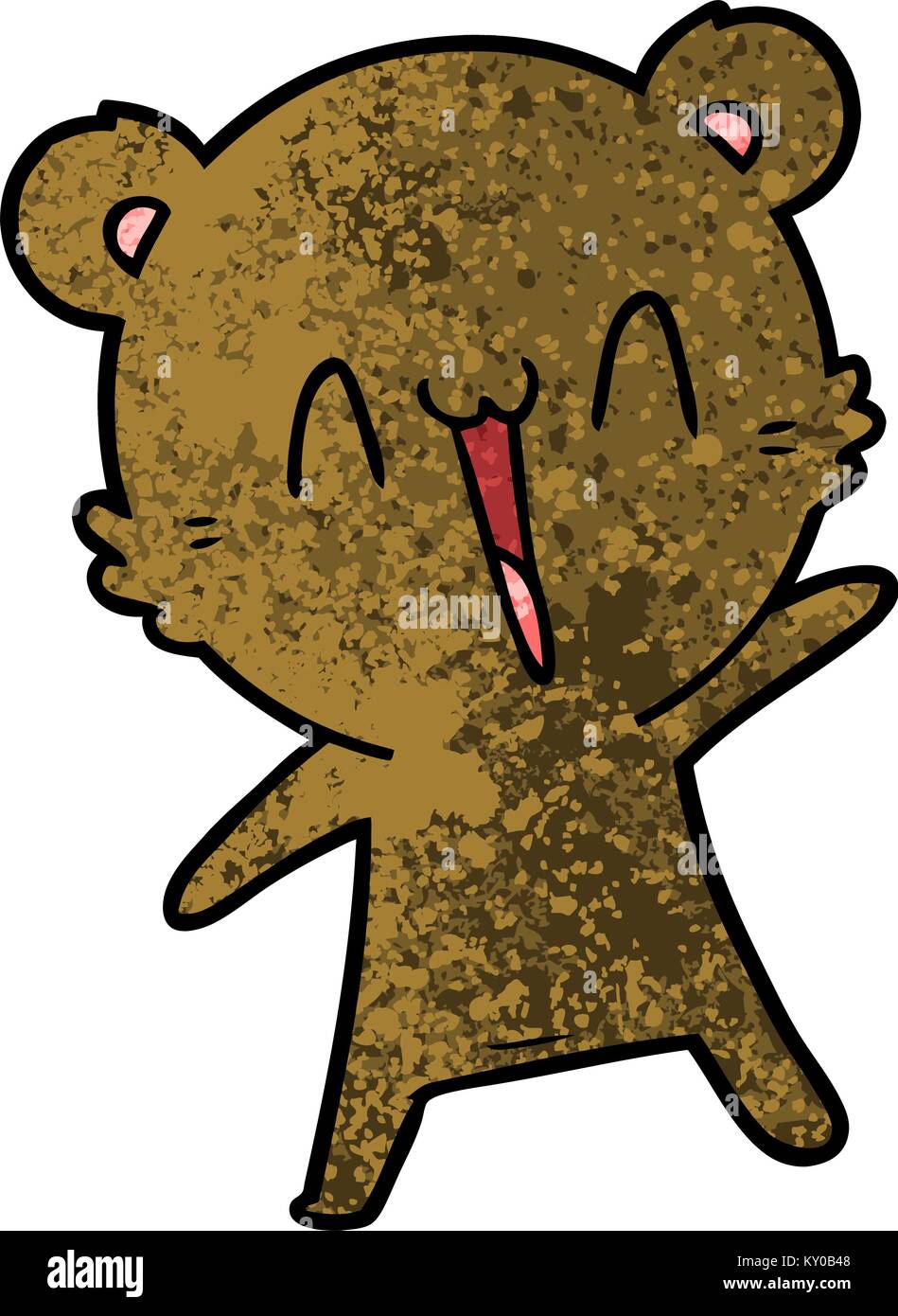 happy bear cartoon Stock Vector Image & Art - Alamy