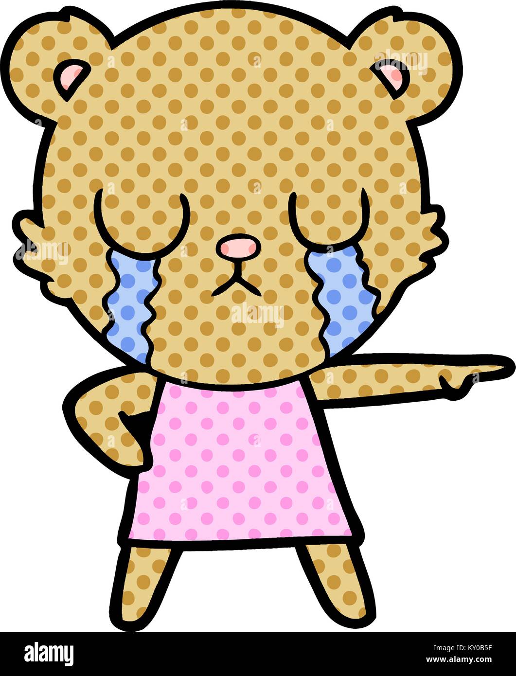 crying bear cartoon character Stock Vector Image & Art - Alamy