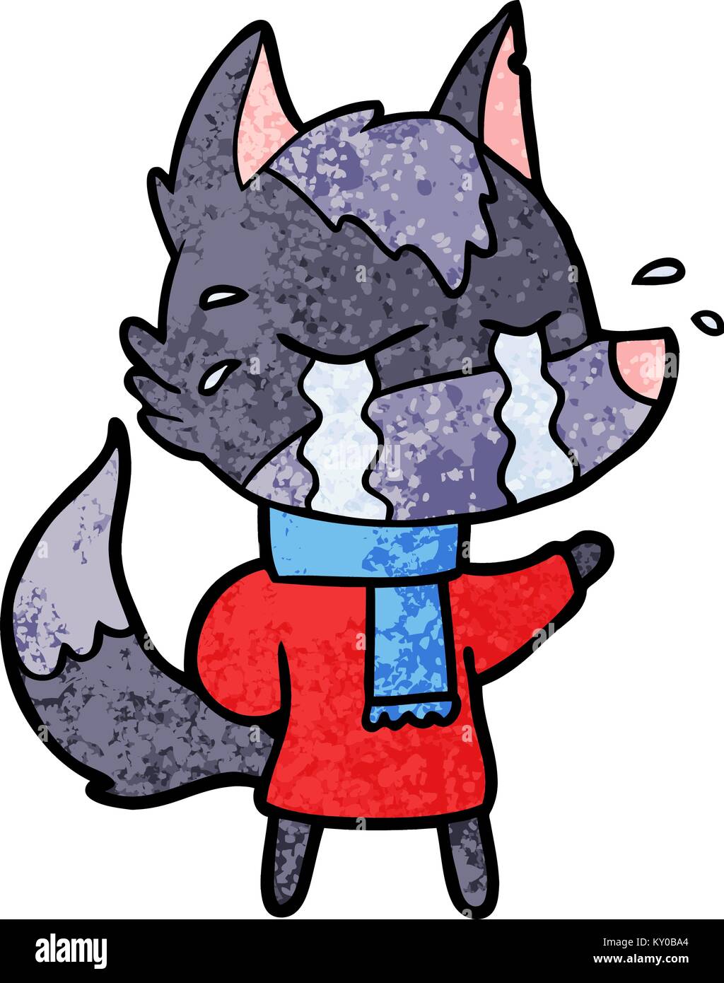 cartoon crying wolf Stock Vector Image & Art - Alamy