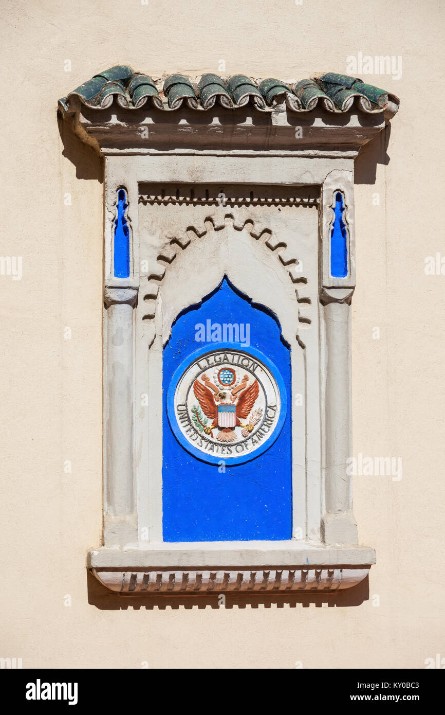 TANGIER, MOROCCO - MARCH 02, 2016: Tangier American Legation Institute ...
