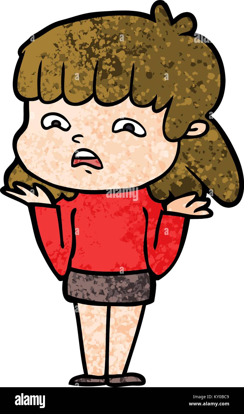 cartoon worried woman Stock Vector Image & Art - Alamy