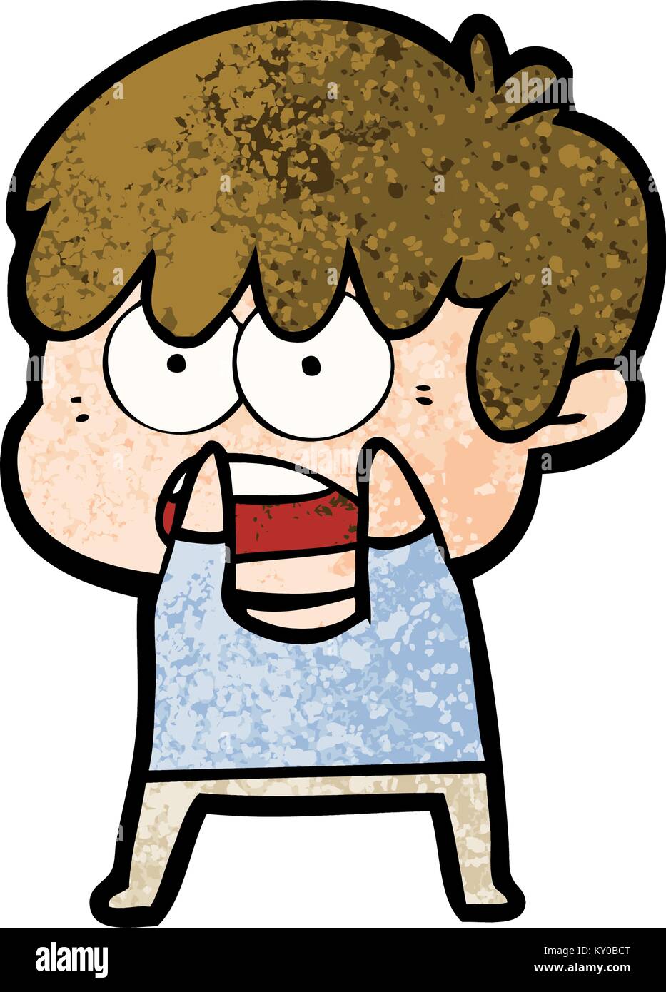 worried cartoon boy Stock Vector Image & Art - Alamy