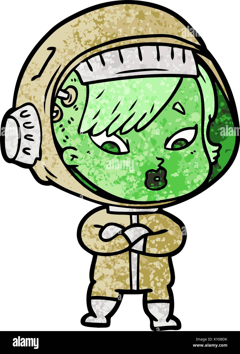 cartoon astronaut woman Stock Vector Image & Art - Alamy